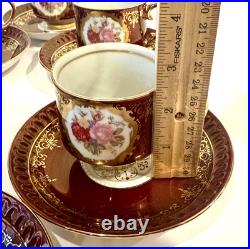 KPM German Porcelain Demitasse Coffee Tea Set Teapot Sugar Creamer 6 ...