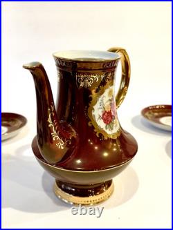 KPM German Porcelain Demitasse Coffee Tea Set Teapot Sugar Creamer 6 ...