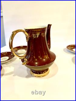 KPM German Porcelain Demitasse Coffee Tea Set Teapot Sugar Creamer 6 ...